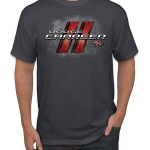 Dodge Charger R/T Classic Retro Racing Logo Emblem Cars and Trucks Men's Graphic T-Shirt, Charcoal, XX-Large