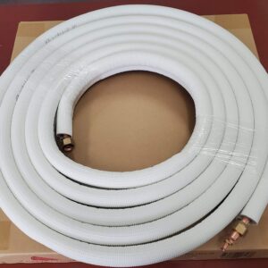 DuctlessAire - Insulated Copper Twin Coil Mini Split Line Set - Indoor/Outdoor Use - Air Conditioning Accessories - 25 Ft (3/8 x 5/8 inches)