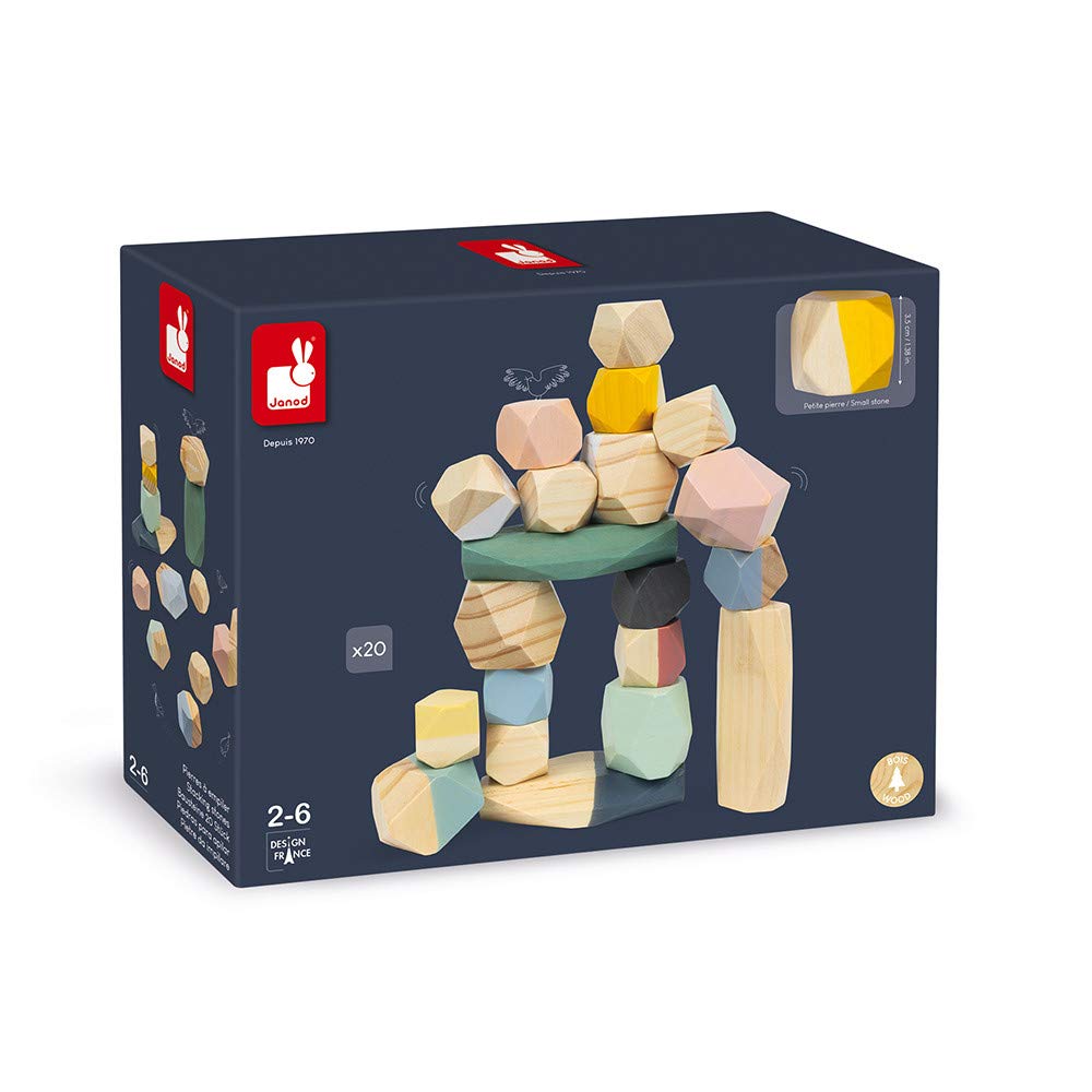 Janod Sweet Cocoon Stacking Stones - Ages 2+ - J04401