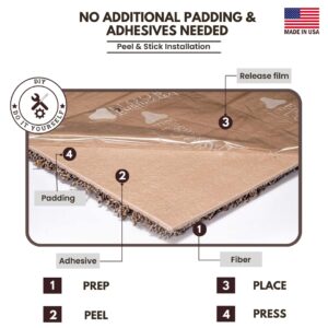 Smart Squares in A Snap Premium Made in The USA Carpet Tiles 18x18 Inch, Soft Padded, Seamless Appearance, Peel and Stick for Easy DIY Installation (10 Tiles - 22.5 Sq Ft, 383 Rustic Charm)