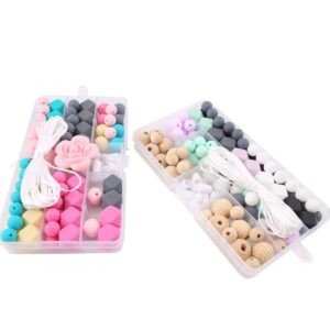 Promise Babe Silicone Teether Chew Round Beads Bulk DIY Crafts Teething Accessories Organic Pram Toy Nurse Charm Kid Chewable Toy