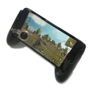 mobile joystick controller grip case for smartphones, mobile phone gaming grip with joystick, controller holder ergonomic design (black type 01)