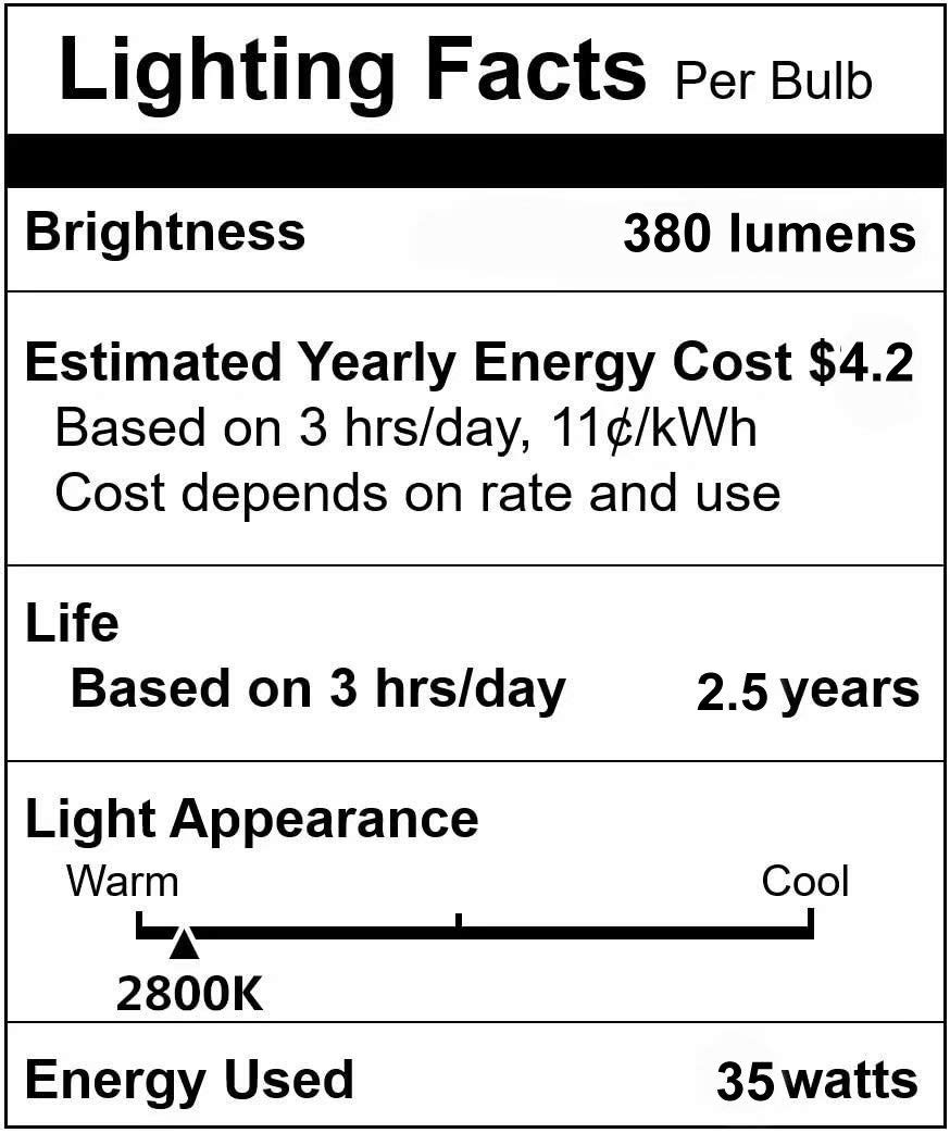 Vinaco GU10 Bulb, 6 Pack MR16 GU10 120V 35W Long Lasting, GU10 Halogen Bulb Warm White 2800K, 35W GU10 Dimmable with GU10 Base for Track Light Bulbs, Hood Light Bulbs. Halogen GU10+C 120V 35W