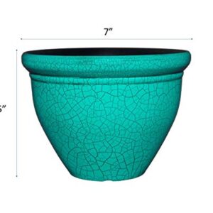 Classic Home and Garden 7" Snap-Crackle-Pot - Teal