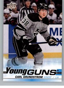 2019-20 upper deck #484 carl grundstrom young guns rc rookie los angeles kings nhl hockey trading card