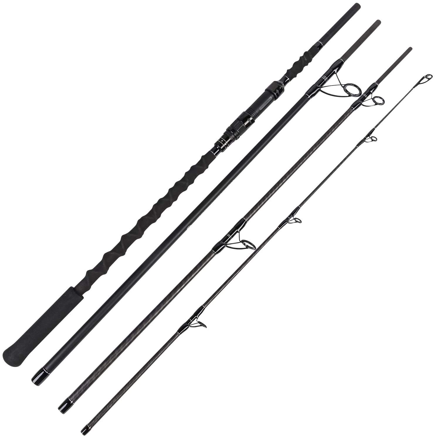 Goture Surf Spinning Fishing Rod - 4 Piece Graphite Fishing Rod Portable Carbon Fiber Travel Surf Rod - 12ft Surf Rod