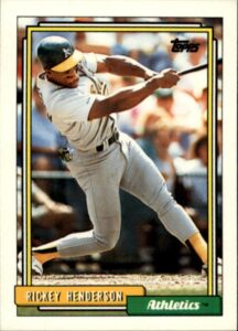 1992 topps #560 rickey henderson oakland athletics nm-mt mlb baseball