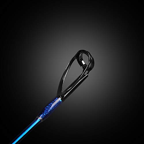 Fiblink 1-Piece Jigging Spinning & Casting Rod Deep Sea Speed Fishing Rod Saltwater Jig Pole with SuperPolymer Handle (30-50lb/50-80lb, 5-Feet 6-Inch) (Blue-Casting 30-50lb)