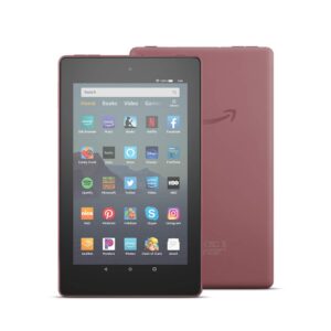 fire 7 tablet (7" display, 16 gb) - plum + kindle unlimited (with auto-renewal)