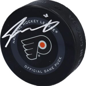 Travis Konecny Philadelphia Flyers Autographed 2019 Model Official Game Puck - Autographed NHL Pucks