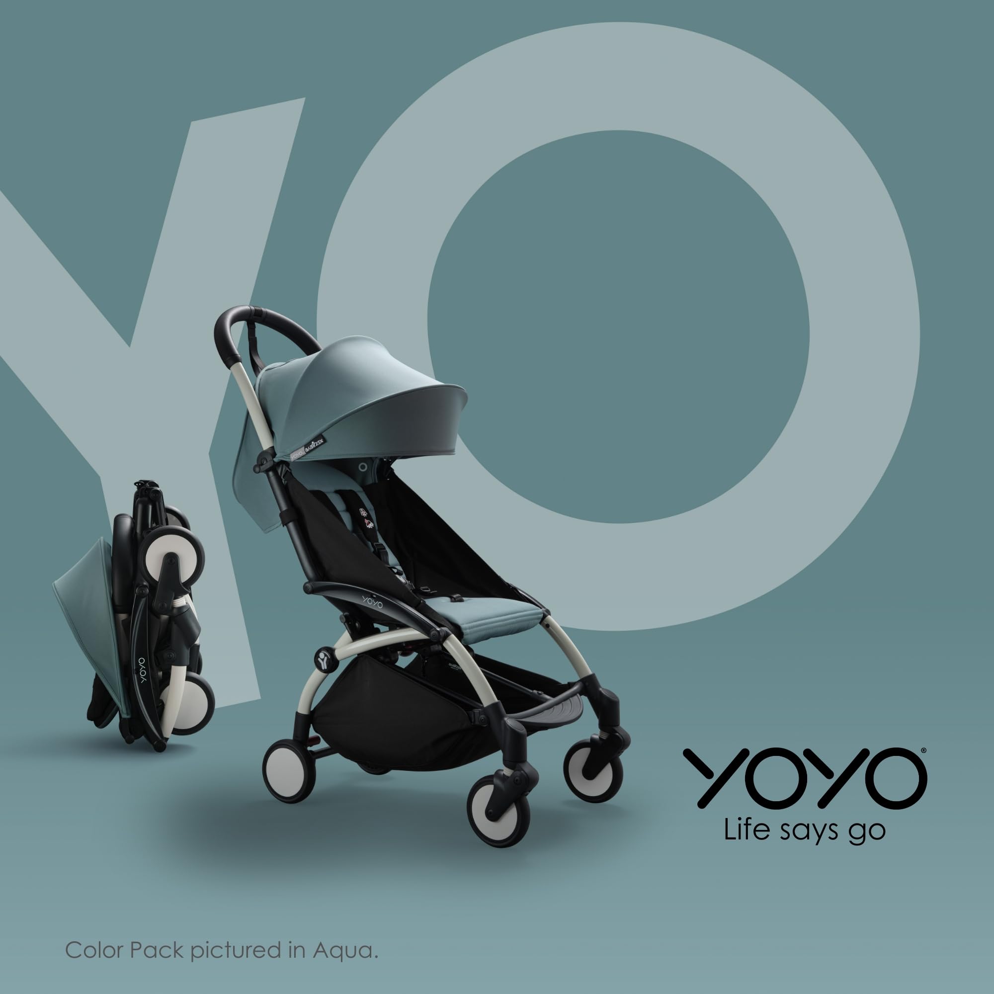 BABYZEN YOYO2 Stroller & 0+ Newborn Pack - Includes Black Frame, Toffee 6+ Color Pack & Toffee 0+ Newborn Pack - Suitable for Children Up to 48.5 Pounds