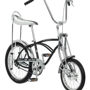 Schwinn Classic Krate Kids Bike, for Boys and Girls Age 6+ Year Old, Iconic Sting-Ray Frame & Springer Fork, Vintage High-Rise Ape Handlebar, Banana Seat, Coal Krate