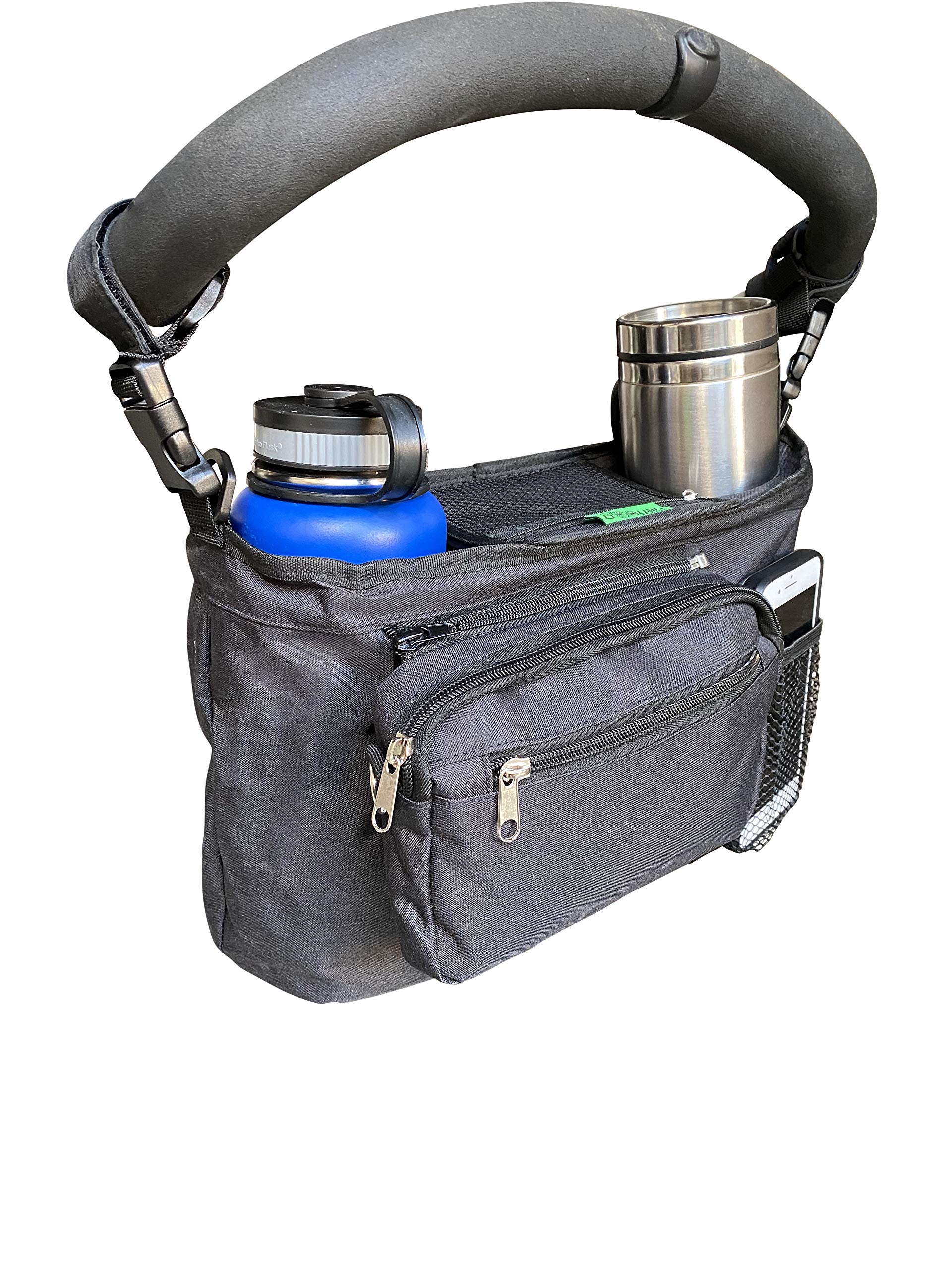 Booyah Stroller Detachable, Non Slip, Insulated Organizer Cup Holder fits hydroflask.