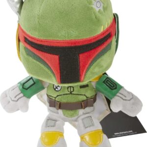 Star Wars Boba Fett Plush 8-Inch Character Figure From the Book of Boba Fett, Soft Doll Dressed in Classic Look