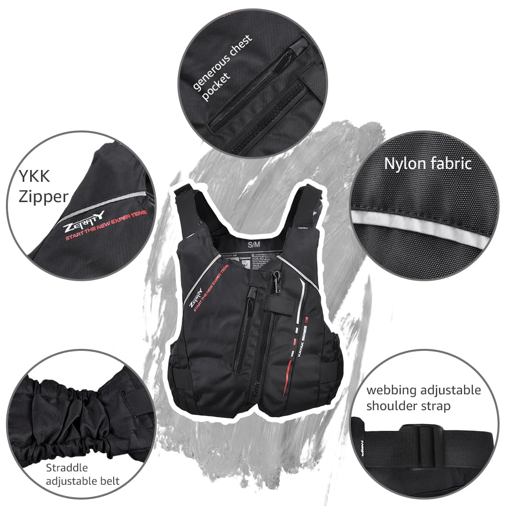 Zeraty Adult Vest for Fishing Sailing Surfing Boating Kayaking for Water Sports