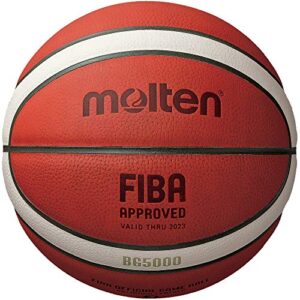 molten bg-series leather basketball, fiba approved - bg5000, size 6, 2-tone (b6g5000)