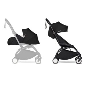 babyzen yoyo2 stroller & 0+ newborn pack - includes black frame, black 6+ color pack & black 0+ newborn pack - suitable for children up to 48.5 pounds