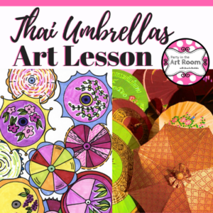 thai umbrellas art lesson