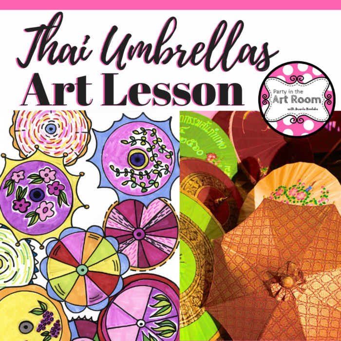 Thai Umbrellas Art Lesson