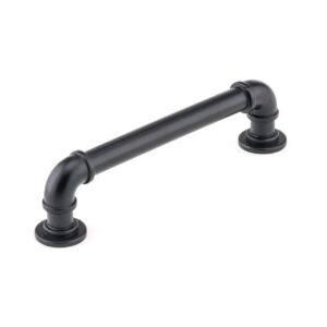 Richelieu Hardware BP2209128900 Steampunk Collection 5 1/32 in (128 mm) Center Matte Black Eclectic Cabinet Pull