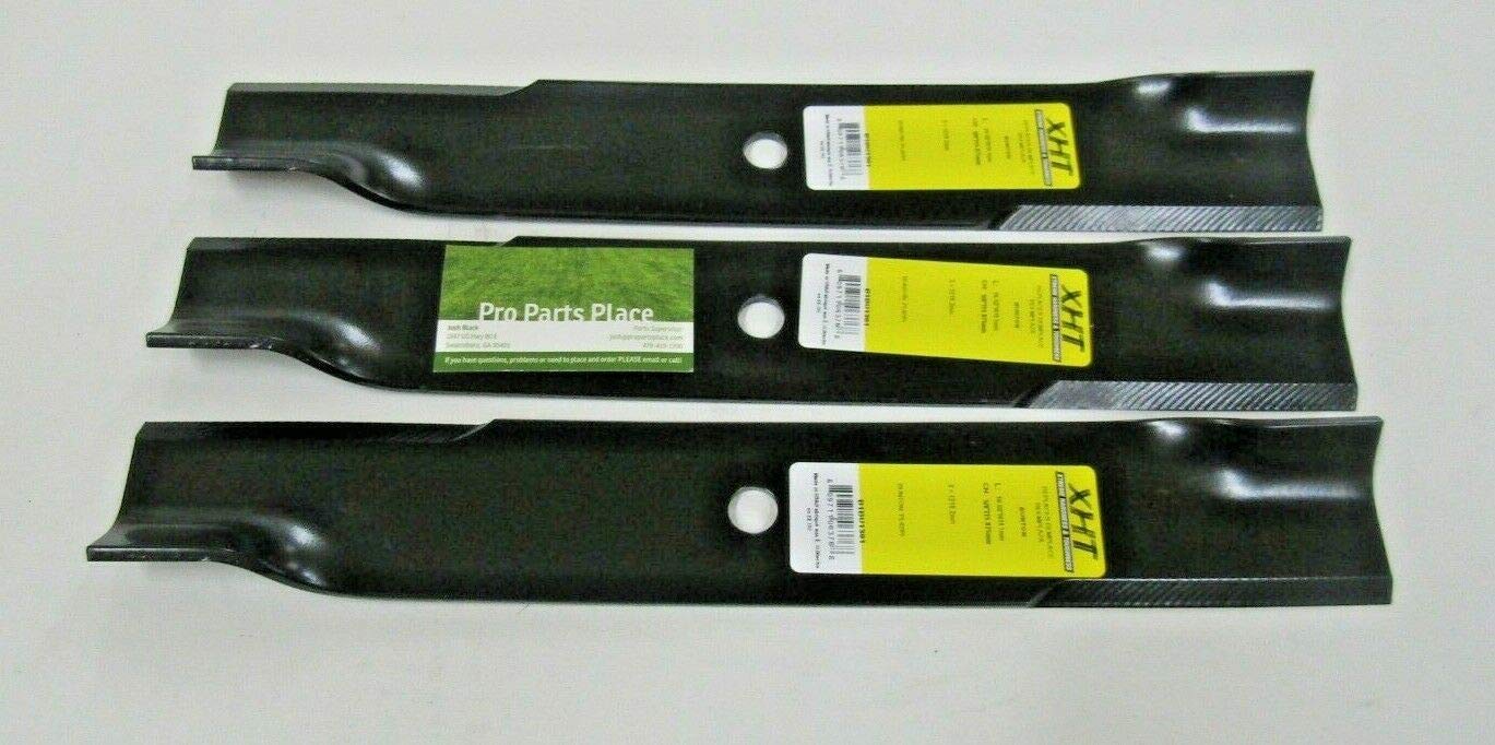 XHT 3 USA Blades Compatible with Toro 107-3195-03 107-3194-03 John Deere TCU29299 PT8714 BUNTON