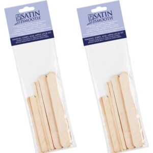 satin smooth natural muslin epilating strips & applicators kit, 2 packs