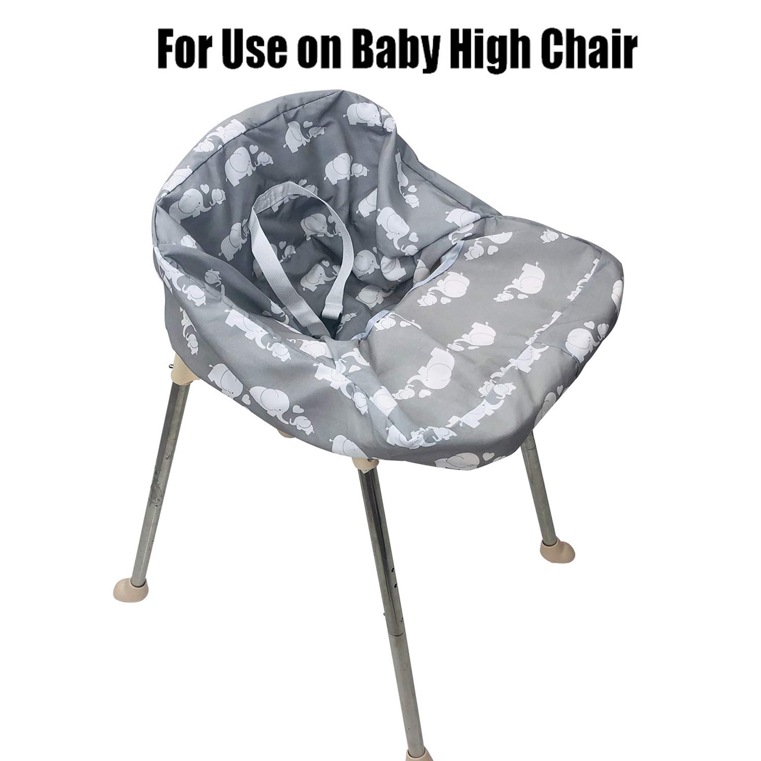 Portable Shopping Cart Cover | High Chair and Grocery Cart Covers for Babies, Kids, Infants & Toddlers ✮ Includes Free Carry Bag ✮ (Simple White Elephant)