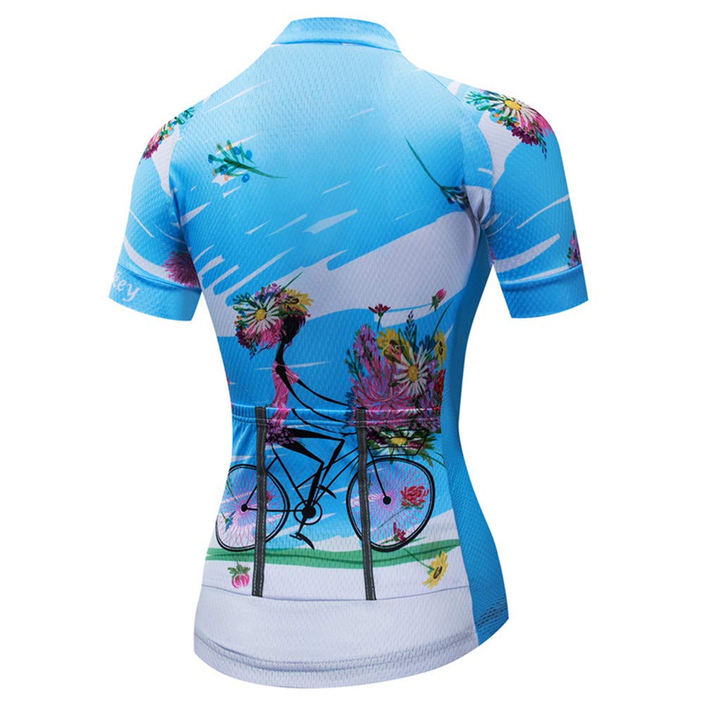 Cycling Jersey Women Short Sleeve Bike Shirts Team Bicycle Jacket Mountain Biking Clothing Tops