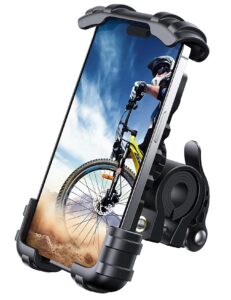 lamicall bike phone holder, motorcycle phone mount - motorcycle handlebar cell phone clamp, scooter phone clip for iphone 15 pro max/plus, 14 pro max, s9, s10 and more 4.7" to 6.8" smartphones