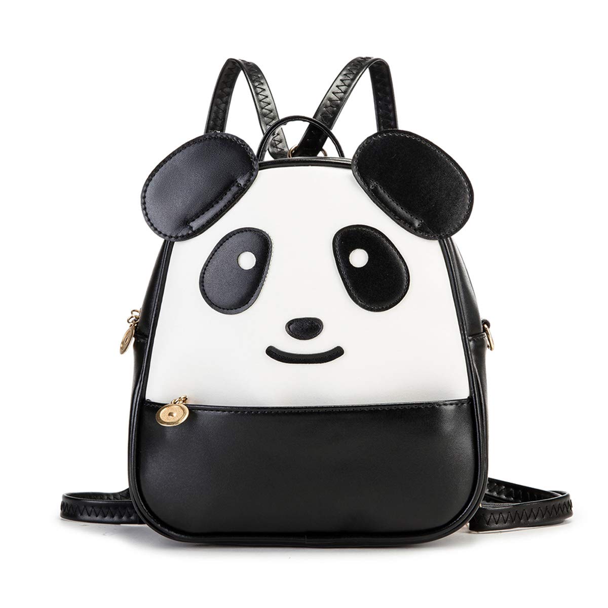 KL928 Girls Mini Backpack Toddler 3D Animal Casual Daypack PU Leather Preschool Convertible Shoulder Bag Gift for Kids (Black)