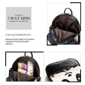 KL928 Girls Mini Backpack Toddler 3D Animal Casual Daypack PU Leather Preschool Convertible Shoulder Bag Gift for Kids (Black)