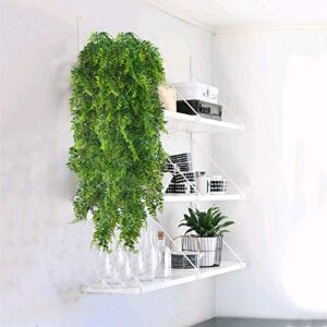 XHXSTORE 3.77 Ft Long Artificial Hanging Plants 2pcs Boston Ferns Faux Ivy Vines UV Resistant Outdoor Plastic Plants for Summer Garden Indoor Home Wall Party Garland Office Decor