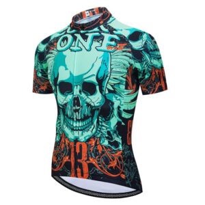 uriah men's cycling jersey short sleeve sweat wicking lucky skull size l(cn)