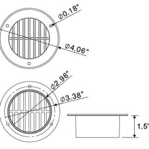 Vent Cover TecNiq RV ATV Truck Cargo Work Trailer Side Air Vent Kit