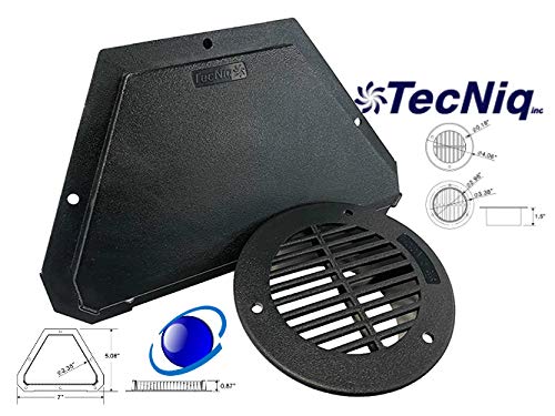 Vent Cover TecNiq RV ATV Truck Cargo Work Trailer Side Air Vent Kit