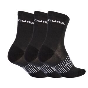 Endura Men's Coolmax Race Cycling Sock (Triple Pack) Black, S/M