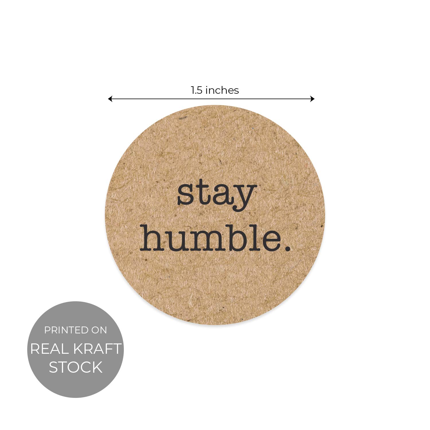 Be Kind Kraft Stickers / 500 Motivational Uplifting Stickers / 6 All Occasion Good Human Label Designs / 1.5" Round Brown Kraft Envelope Seals/Made in The USA