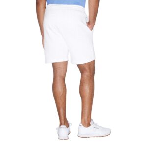 American Apparel Men Mason Fleece Gym Short, White, Medium