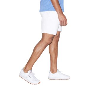 American Apparel Men Mason Fleece Gym Short, White, Medium