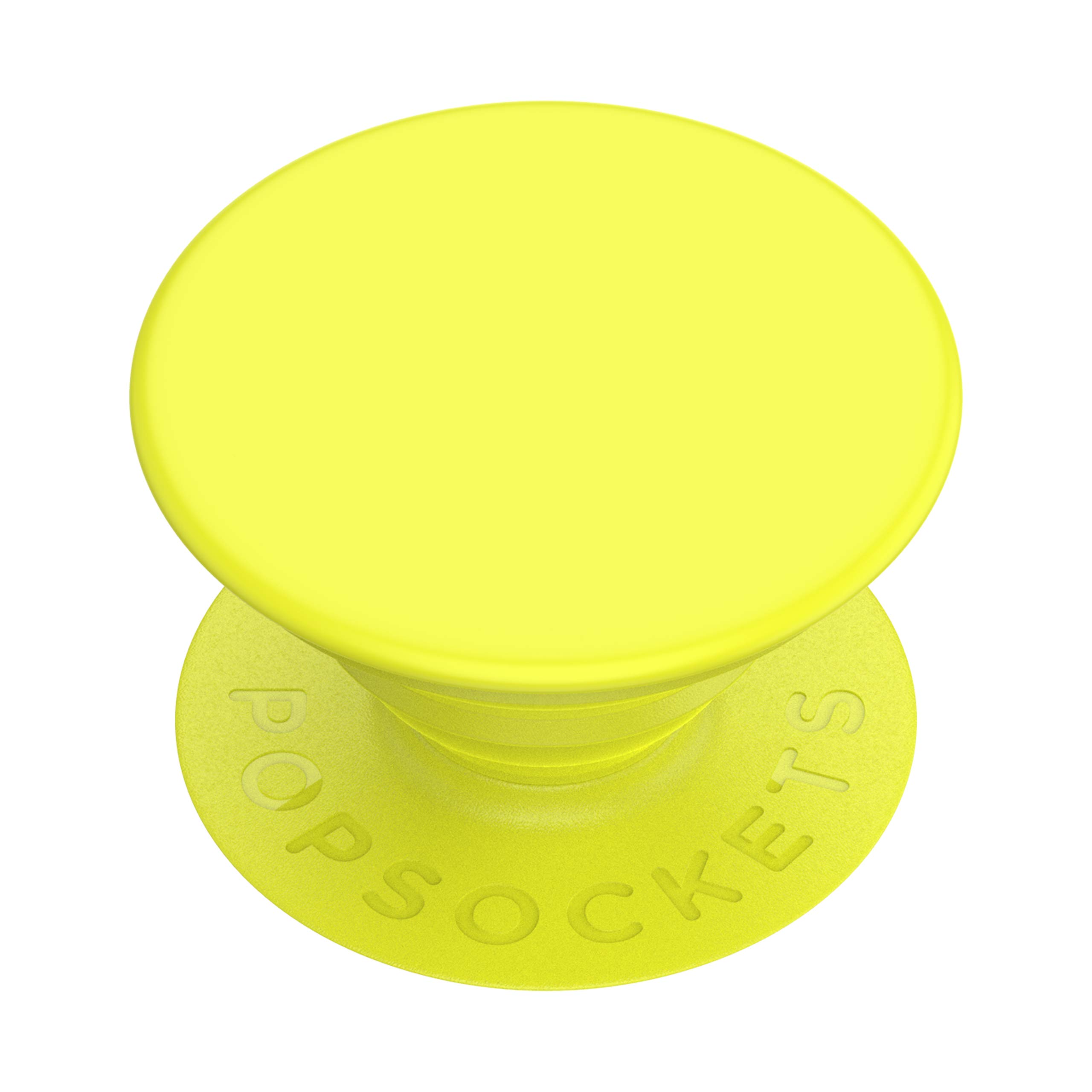 ​​​​PopSockets Phone Grip with Expanding Kickstand, Solid PopGrip - Neon Yellow