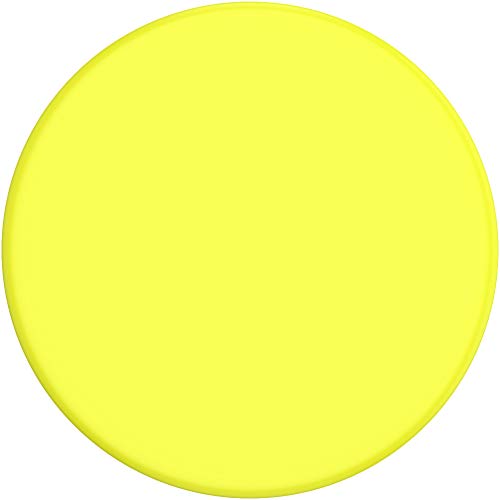 ​​​​PopSockets Phone Grip with Expanding Kickstand, Solid PopGrip - Neon Yellow