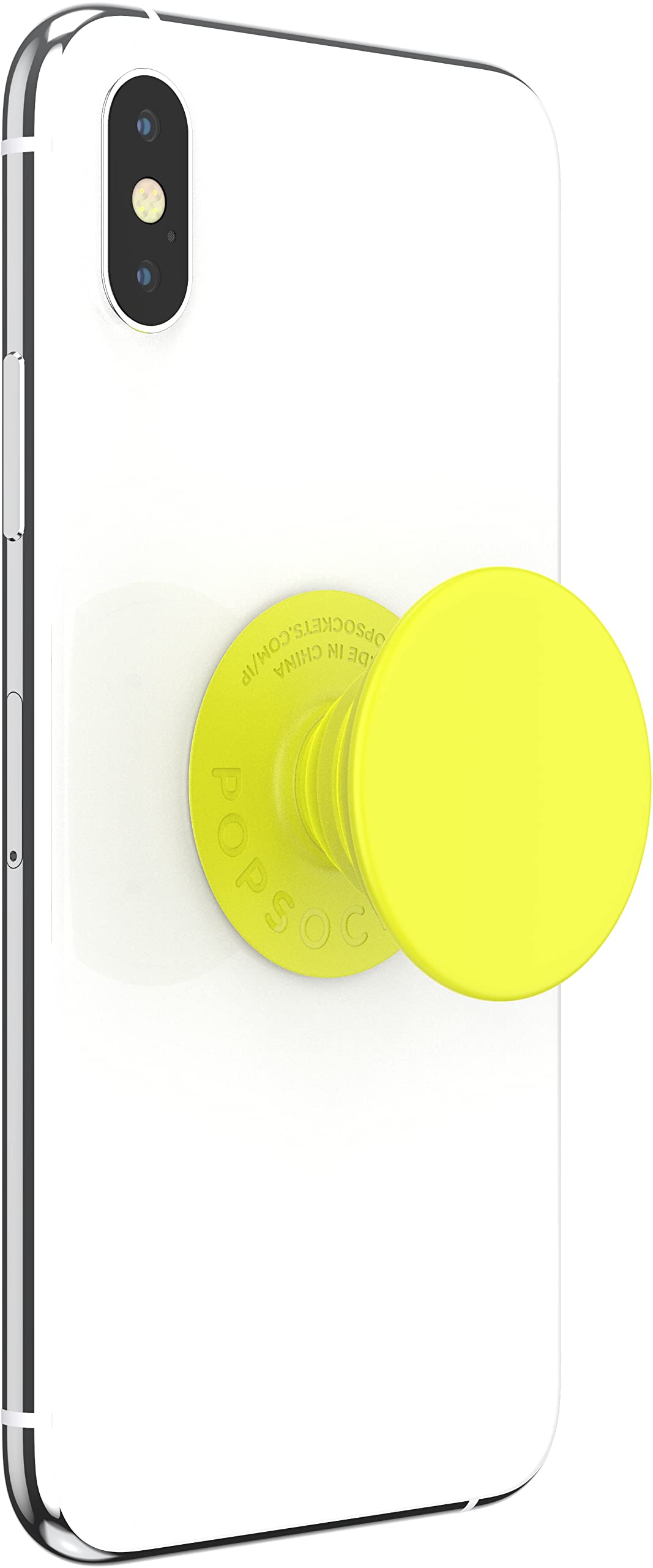 ​​​​PopSockets Phone Grip with Expanding Kickstand, Solid PopGrip - Neon Yellow