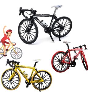 JAMOR Bicycle Model Mountain Bike Toy Racing Toy 1:10 Simulation Bike Mini Bike Model Zinc Alloy Racing Home Decoration Crafts Miniature Finger Mountain Bike (3)