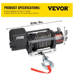 VEVOR 17500Ibs Truck Winch, Black