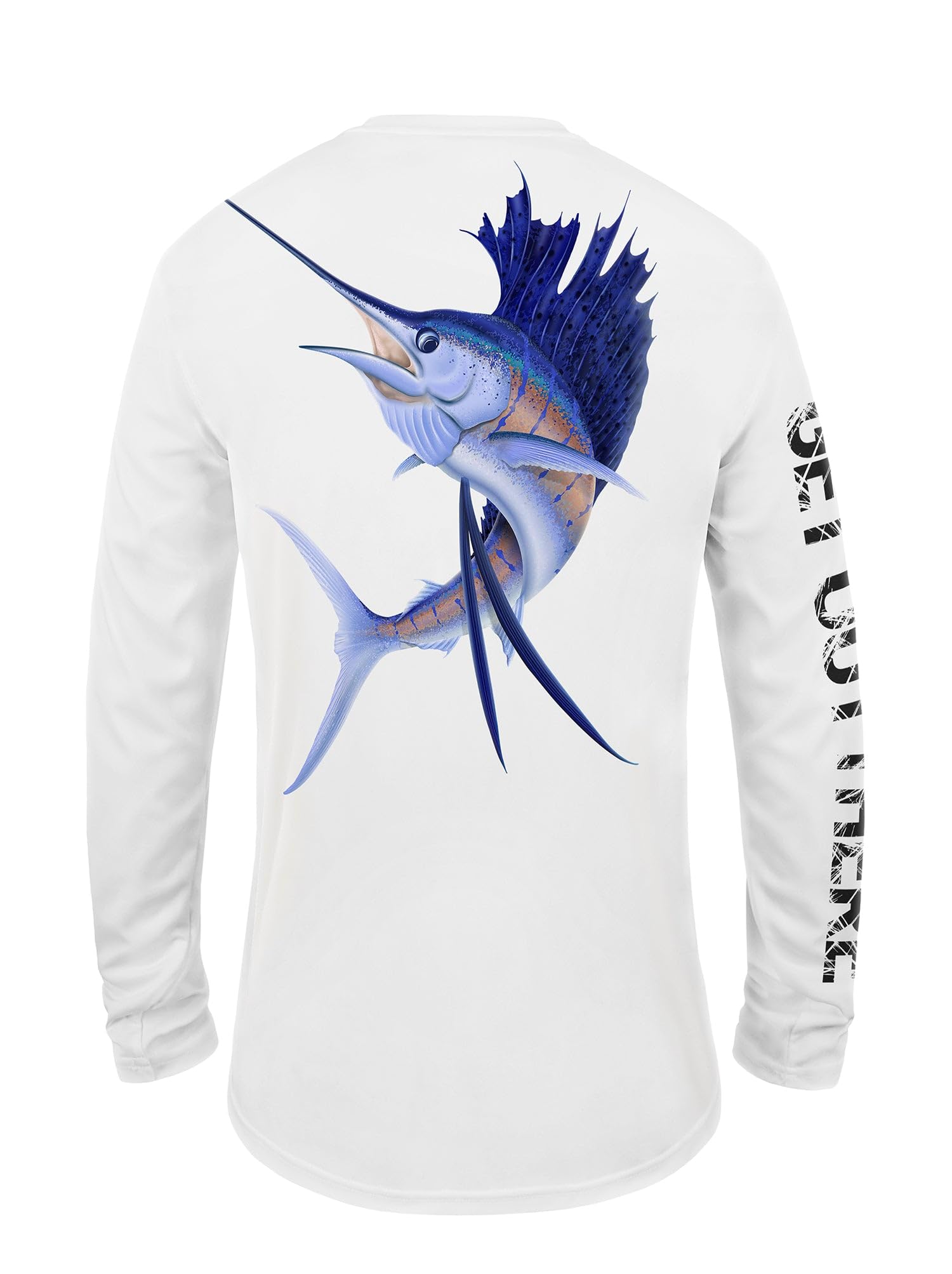 GOT Sports UPF 50+ Fishing T Shirts for Men Women Long Sleeve - UV Sun Protection, Lightweight (Sailfish Medium)