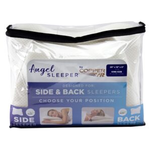 Copper Fit Angel, Ultimate Memory Foam Pillow for Side and Back Sleepers Wearable Blanket, King (Pack of 1), White