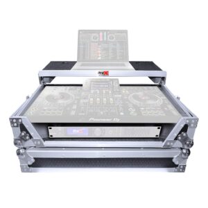 prox xs-xdjxzwlt ata flight case for pioneer xdj-xz dj controller with laptop shelf 1u rack space and wheels