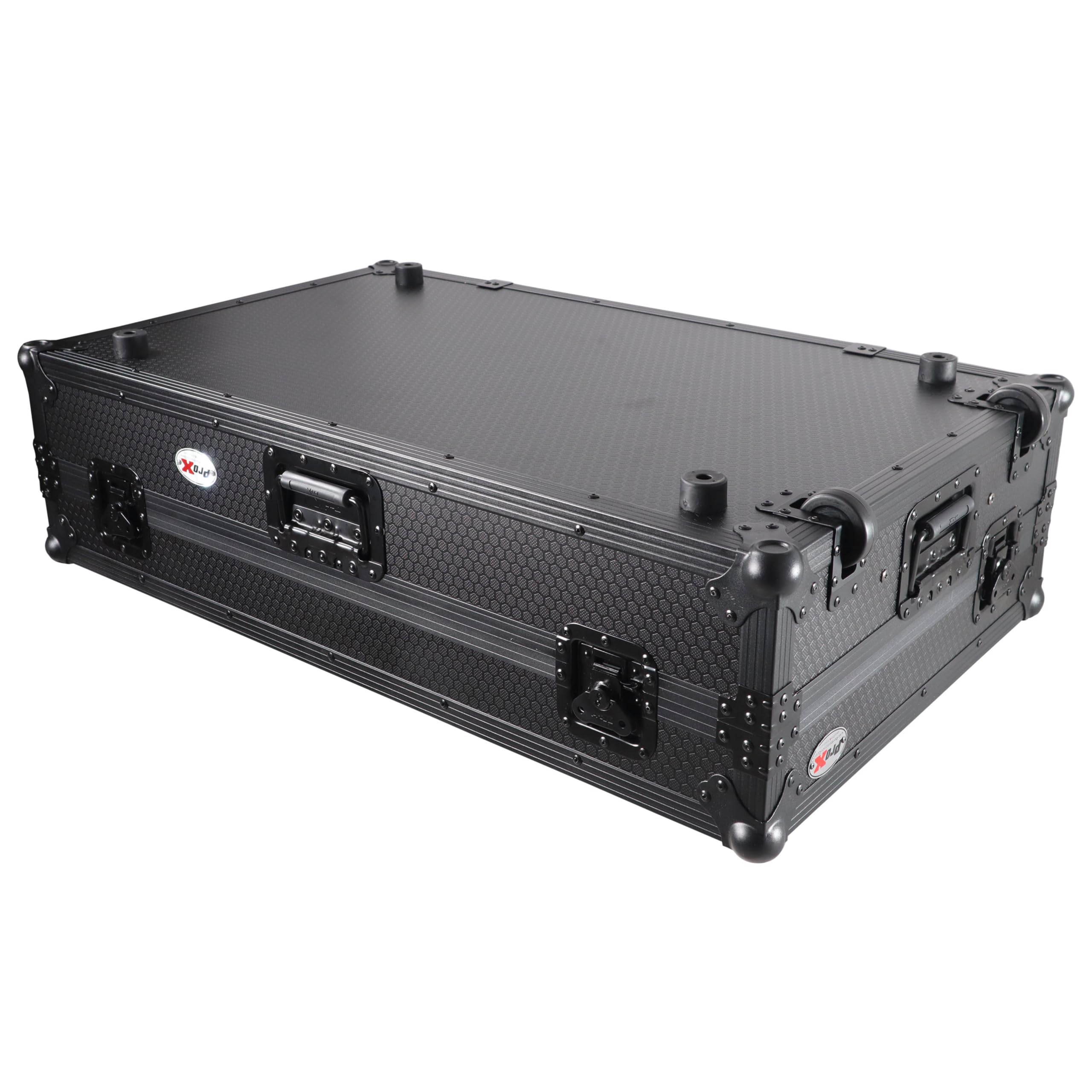 ProX XS-XDJXZWLTBL ATA Flight Case ATA Flight Case For Pioneer XDJ-XZ DJ Controller with Laptop Shelf 1U Rack Space and Wheels - Black