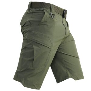 carwornic men's quick dry hiking tactical shorts lightweight stretch outdoor cargo shorts with multi pockets summer casual camping travel fishing shorts