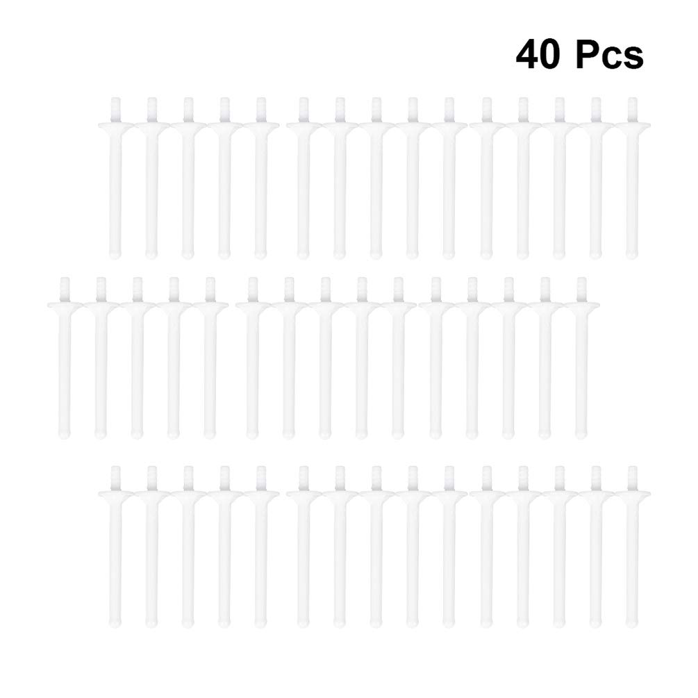 Exceart 40Pcs Nose Wax Sticks Plastic Nasal Ear Face Eyebrows Hair Removal Sticks Plastic Wax Wand for Men Women